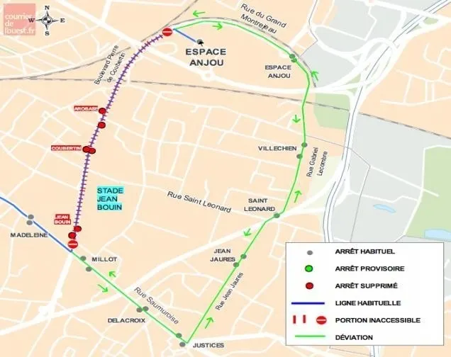 Angers. Les lignes de bus 9 et 12 déviées en raison du match SCO ...
