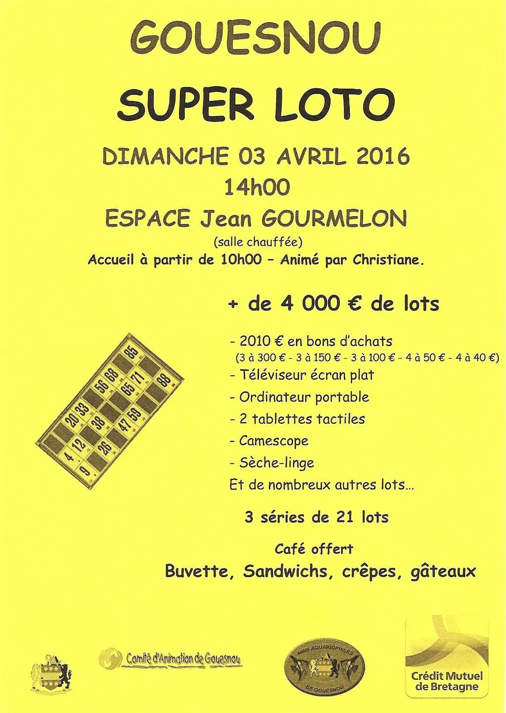 SUPER LOTO 3 AVRIL 2016 GOUESNOU internaute - Brest.maville.com