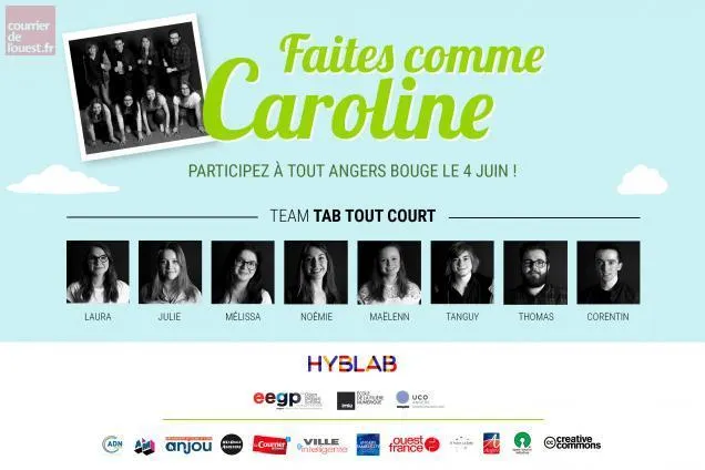 Tout Angers bouge. Des étudiants ont imaginé Caroline et la font courir ...