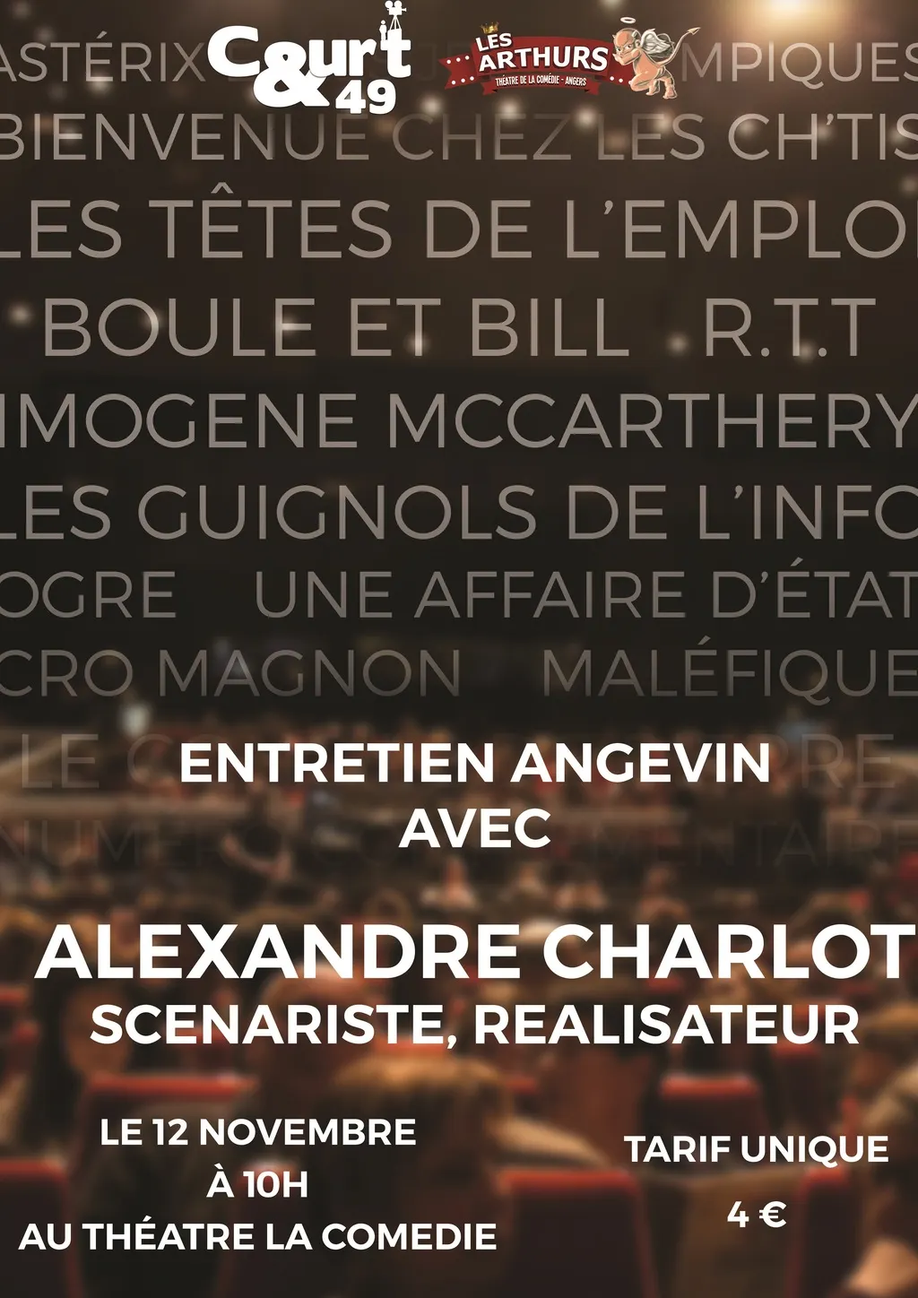 Rencontre Alexandre Charlot Réalisateur Scénariste internaute - Angers ...