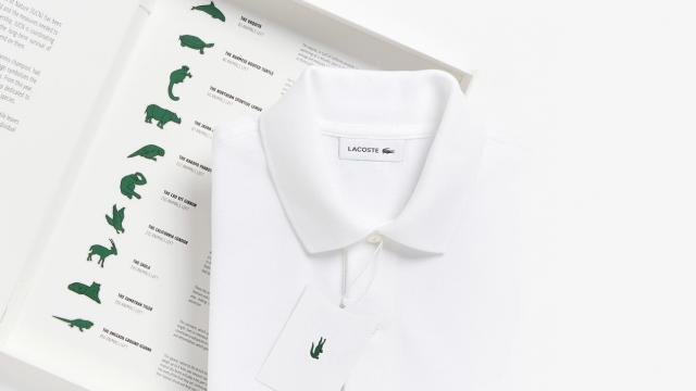 L emblematique croco de Lacoste remplace par des especes menacees Nimes.maville