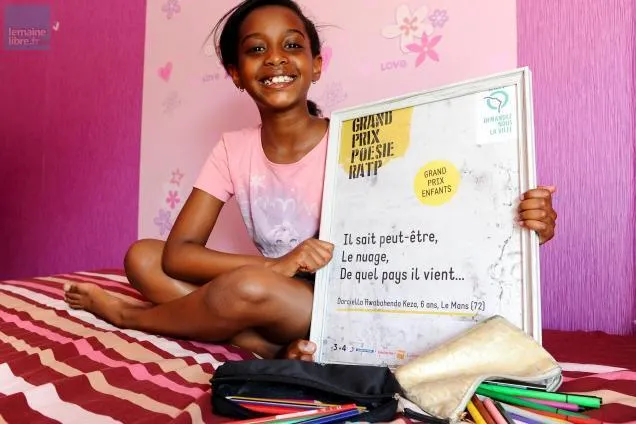 Le Mans. Le poème de Darciella, 7ans, s'affiche dans le métro à Paris ...