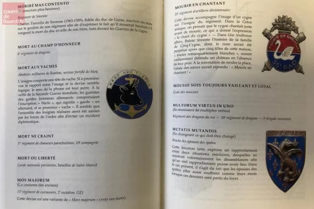 Près de Cholet. Un livre sur les devises militaires et les valeurs de l ...