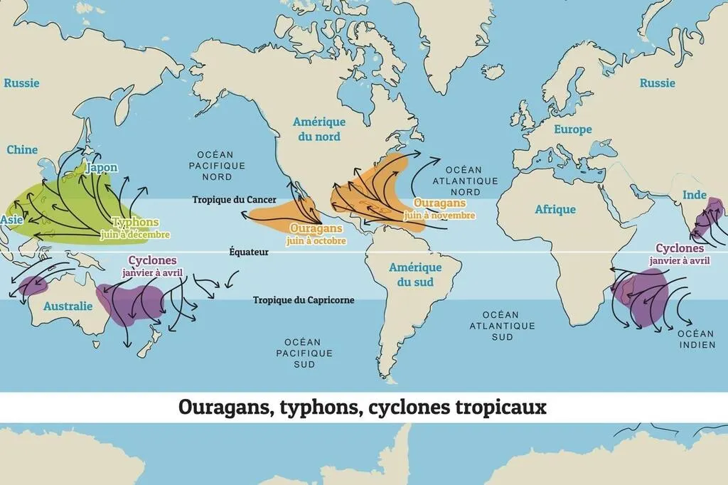 Les régions du monde les plus exposées aux catastrophes naturelles ...