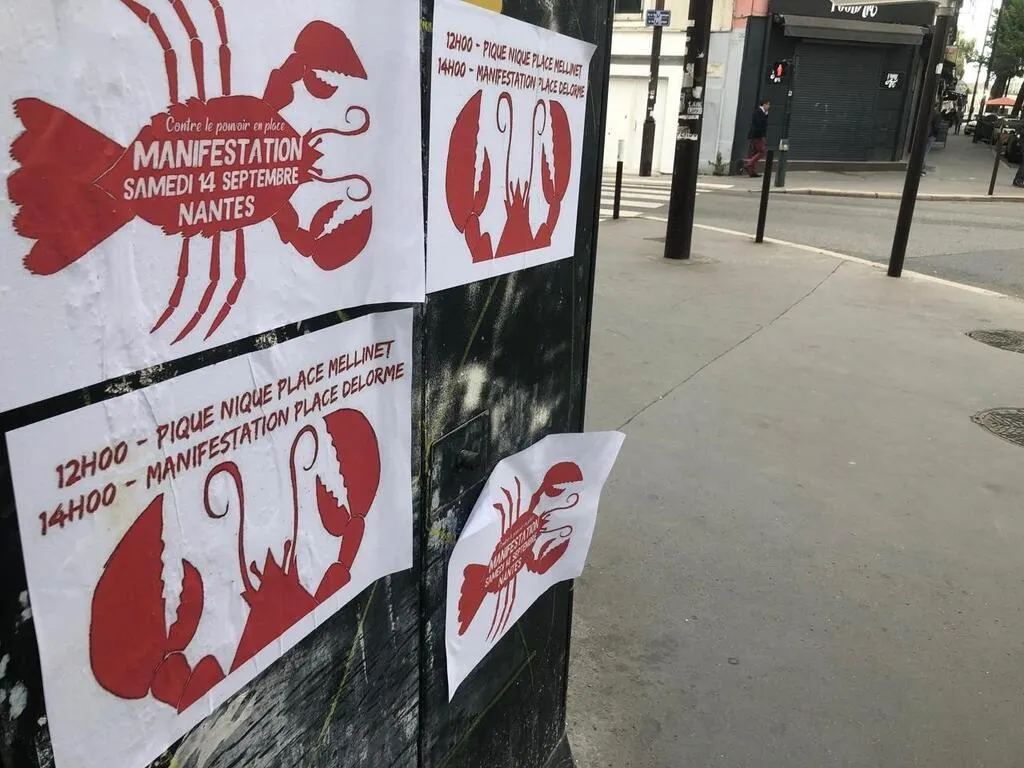 Nantes. Le homard géant rendu aux manifestants - Nantes.maville.com