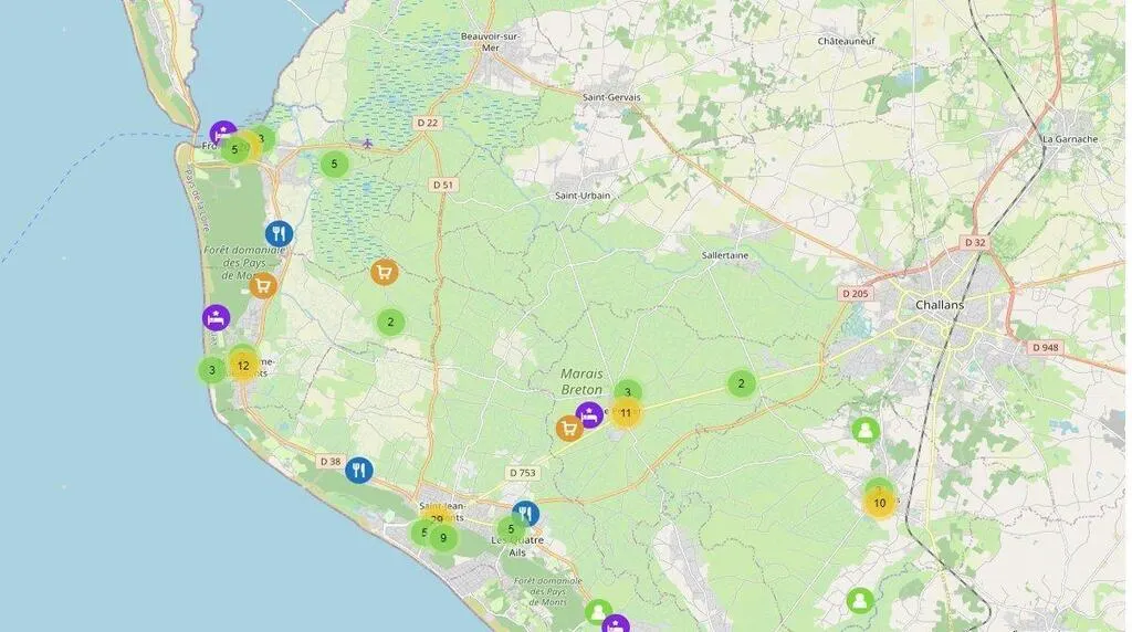 Saint-Jean-de-Monts. Une carte interactive qui recense 121 commerces ...