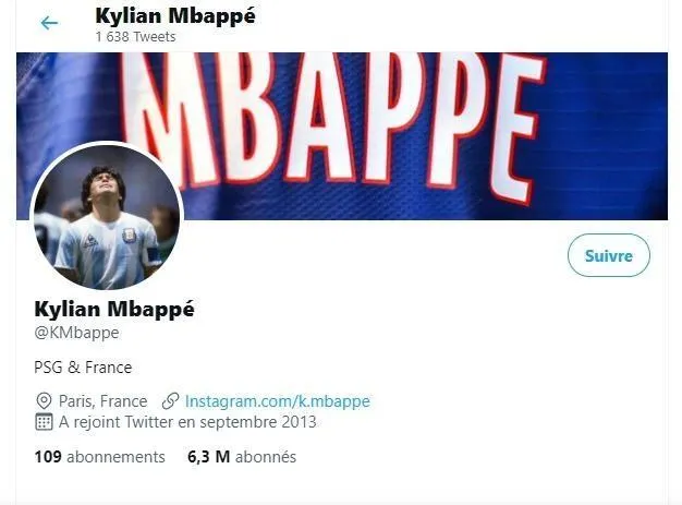 PSG. Le compte Twitter de Kylian Mbappé n’est plus certifié comme ...