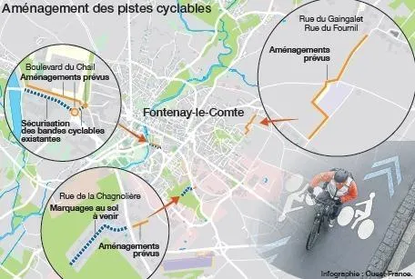 À Fontenay-le-Comte, de nouveaux aménagements cyclables en préparation - La Roche sur Yon ...