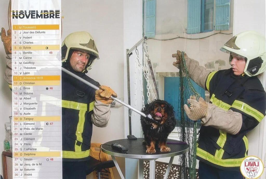 Dans leur calendrier 2023, les pompiers de Laval se mettent en scène avec leur matériel - Laval ...
