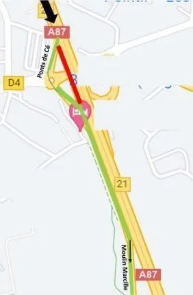 Un échangeur de l’A87 fermé plusieurs nuits près d’Angers - Angers.maville.com