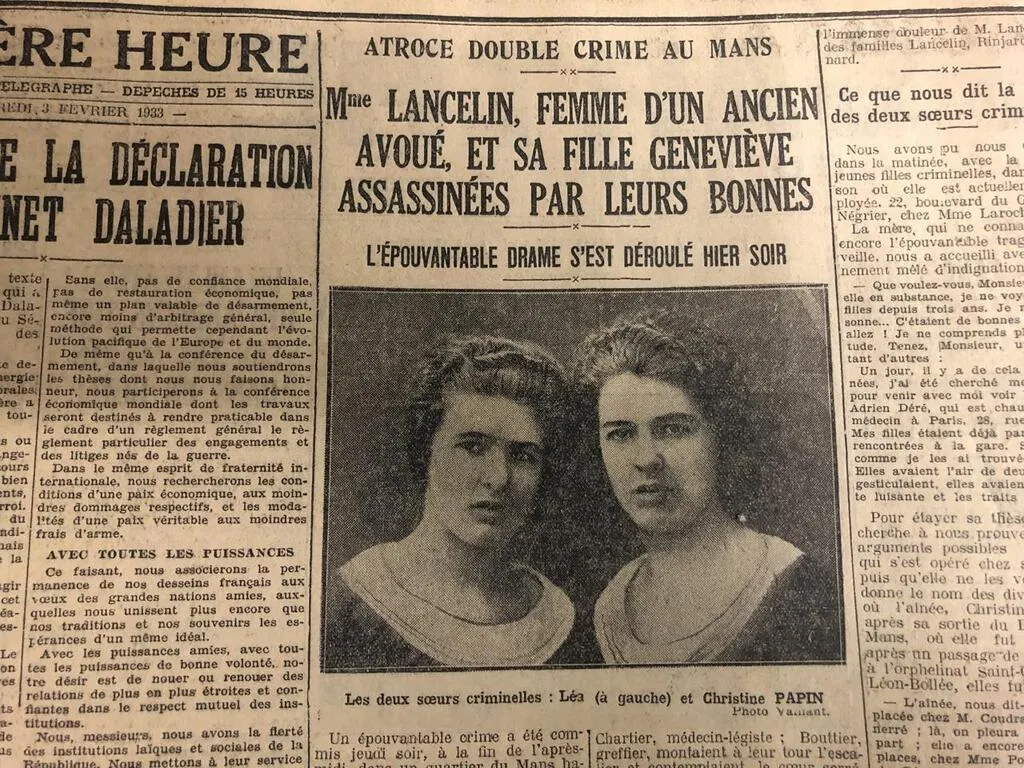 Il y a 90 ans, l’affaire des sœurs Papin : comment la presse en parlait ...