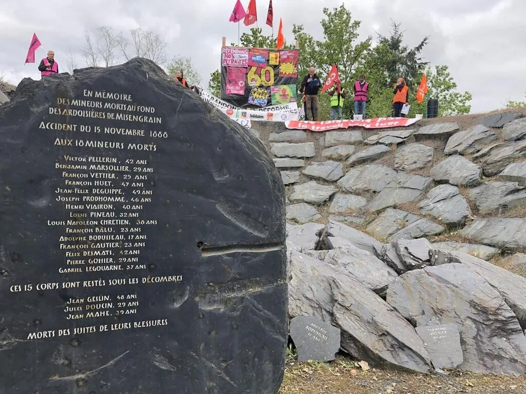 Réforme des retraites. Ils manifestent au mémorial des ardoisières à ...