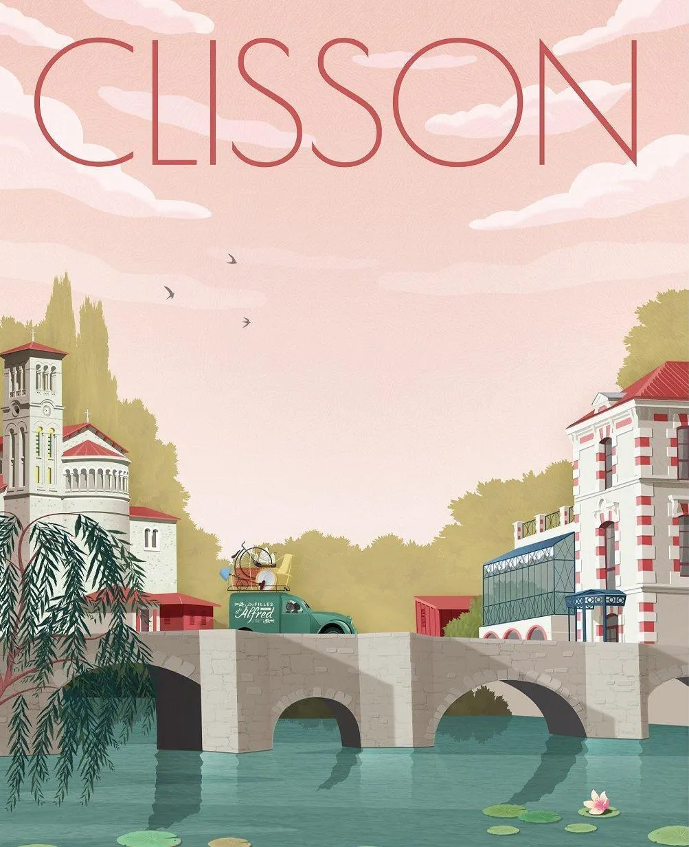 Clisson. Une vue à la fois onirique et vintage de la ville - La Baule ...