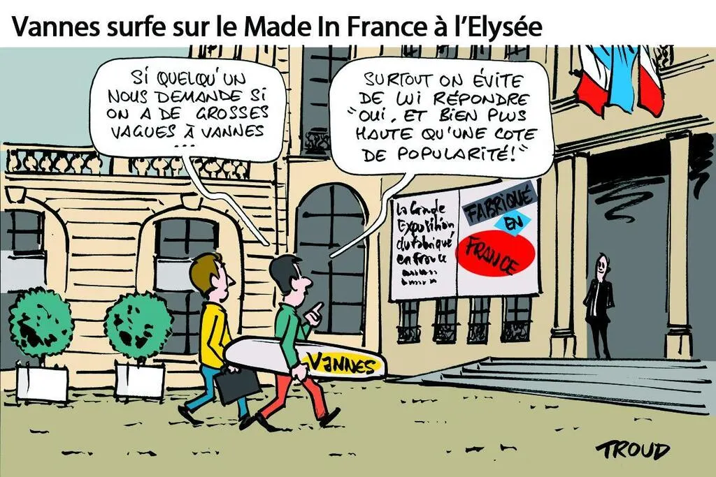 Une planche de surf made in Vannes à l’Élysée : le dessin de la semaine ...
