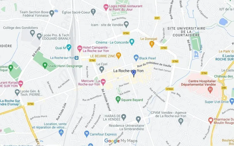 Vendée : ce plan de 1936 où l’on voit les rues de La Roche-sur-Yon se ...