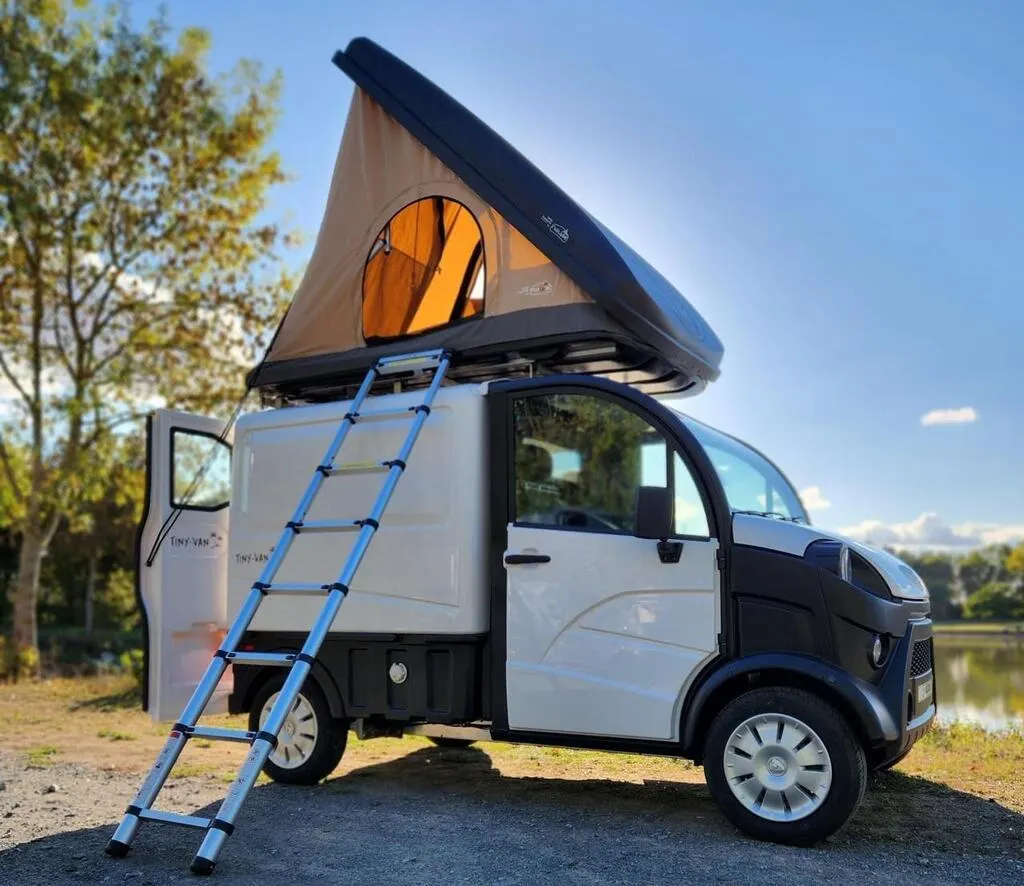 Le mini-van aménagé et sans permis Tiny Van ou l’aventure dans 1,36 m² ...