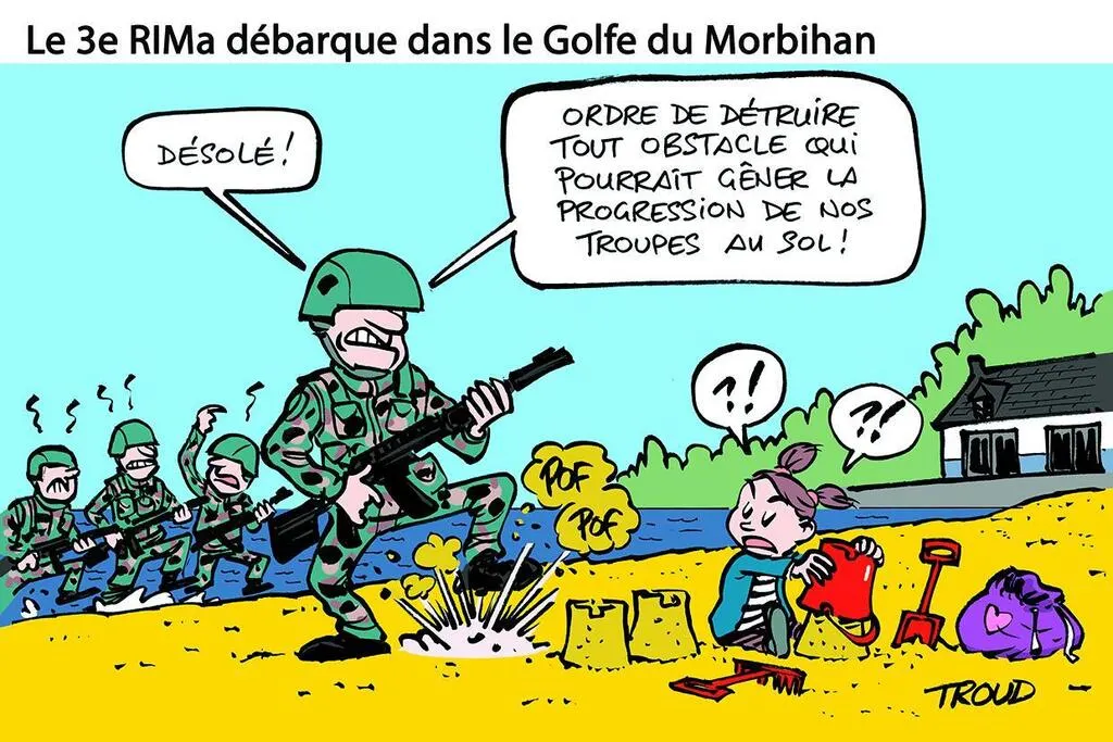 Vannes. Le 3e RIMa s’entraîne dans le golfe du Morbihan : le dessin de ...