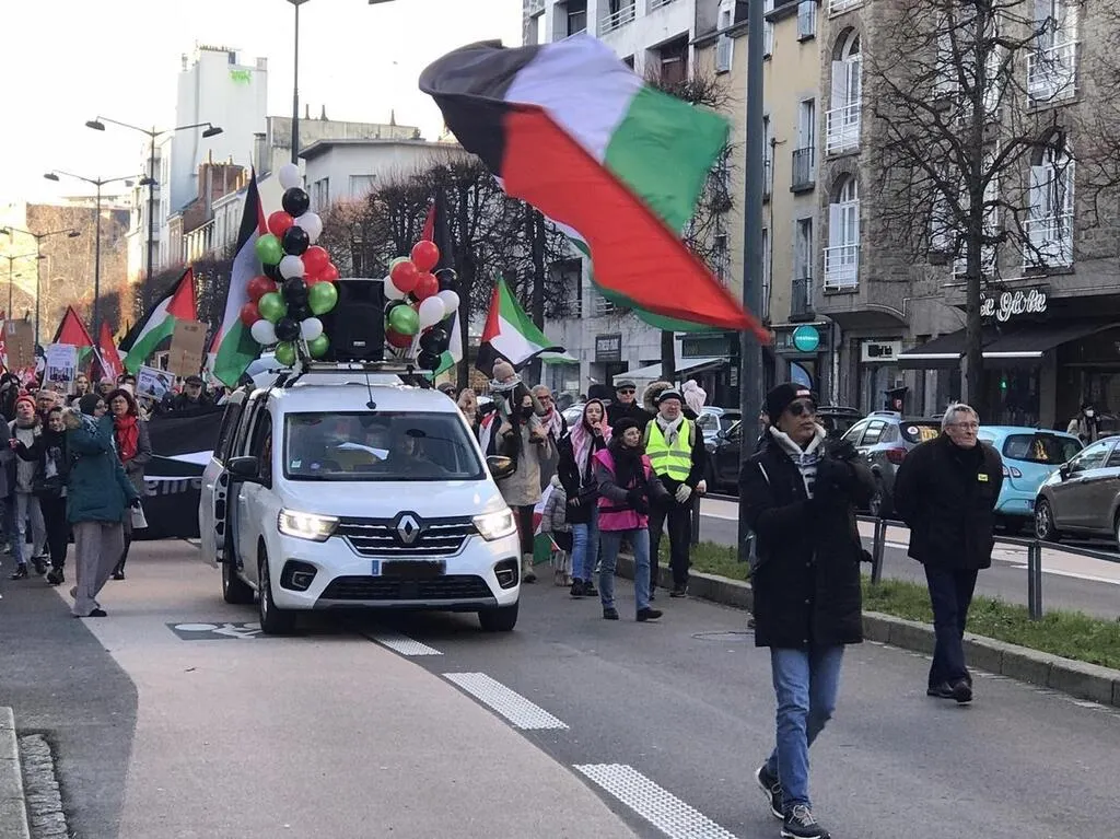 À Rennes, 200 manifestants pour la Palestine ce samedi 20 janvier 2024 ...