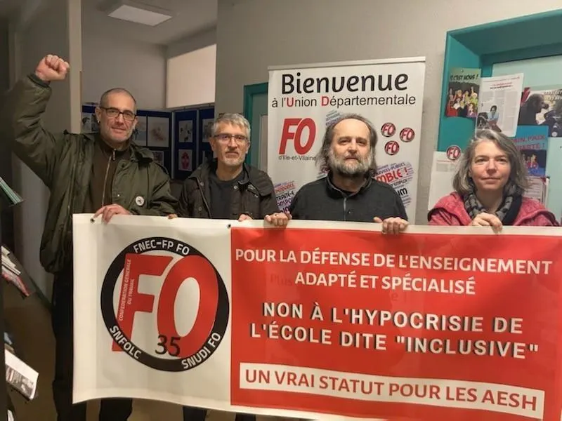 Handicap. Force ouvrière 35 dénonce une inclusion scolaire « à marche ...