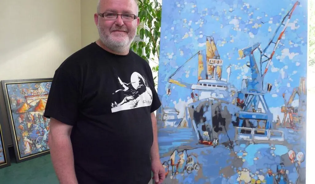 Le peintre Eric Le Cam en performancece vendredi 22 mars à l’ancienne ...