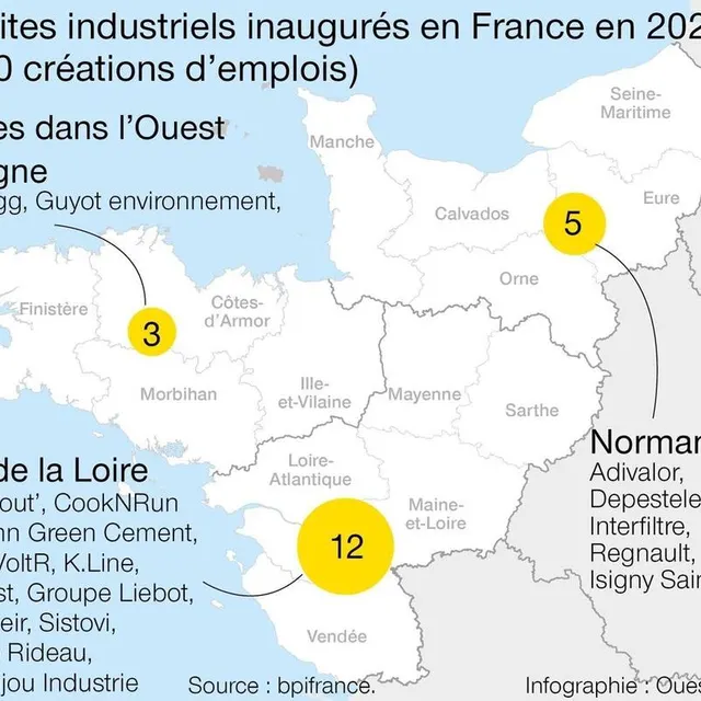 CARTE. De nouvelles usines émergent en France, voici comment... et leur ...