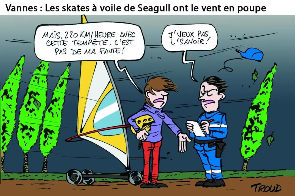 Vannes. Des skates à voile et une tempête : le dessin de la semaine de ...