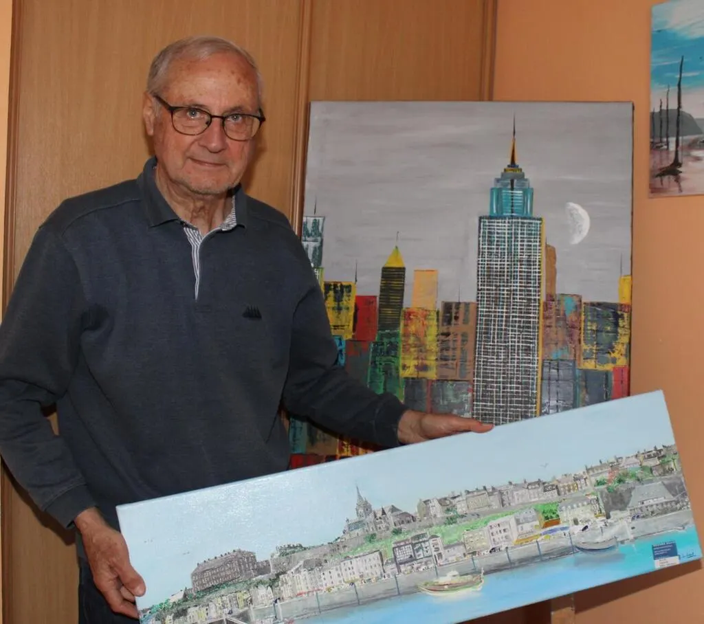 Torigny-les-Villes. Daniel Godard met du bleu sur ses toiles ...