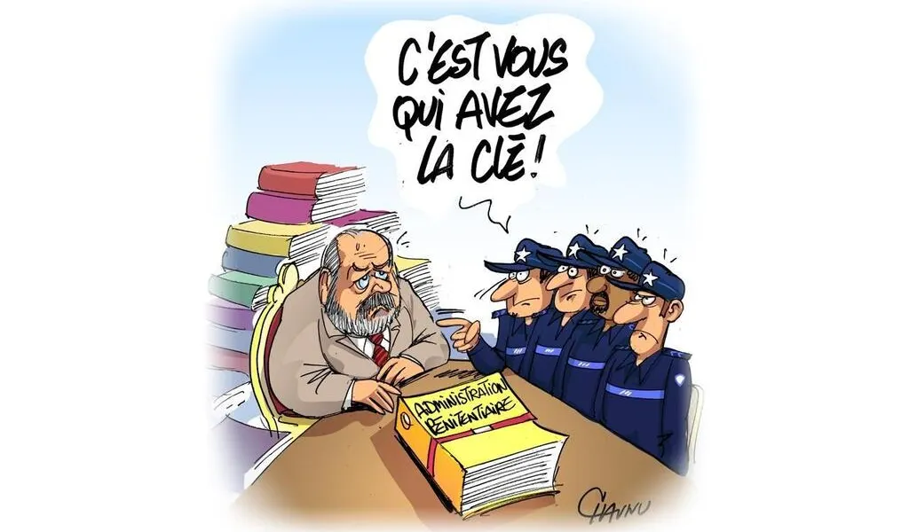 Le dessin de Chaunu : l’administration pénitentiaire face à Éric Dupond ...