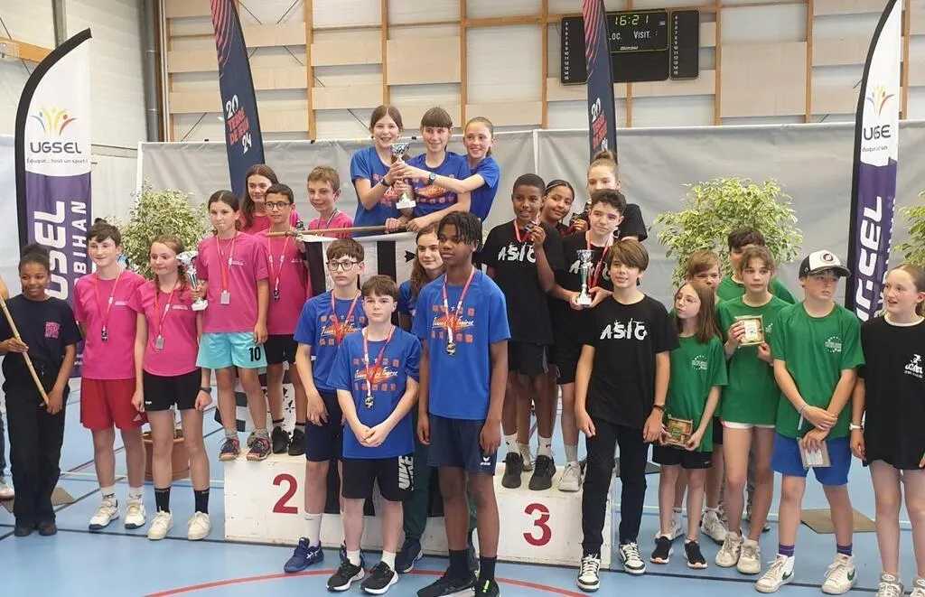 Fougères. L’équipe benjamine de badminton, championne de France Ugsel ...