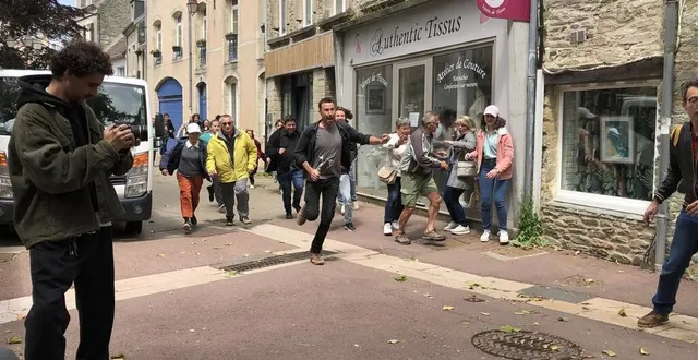 EN IMAGES. Pour un court-métrage, une scène de panique filmée dans le centre-ville de Cherbourg ...