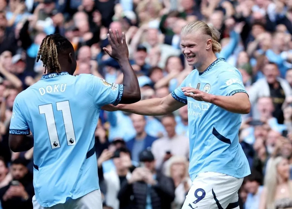 Premier League : mené au score, Manchester City se réveille porté par un triplé d’Erling ...