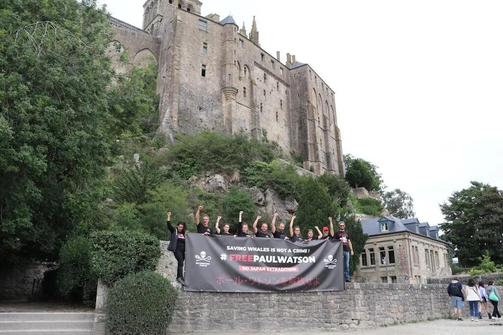 Au Mont Saint-Michel, l’ONG Sea Shepherd milite pour la libération de ...