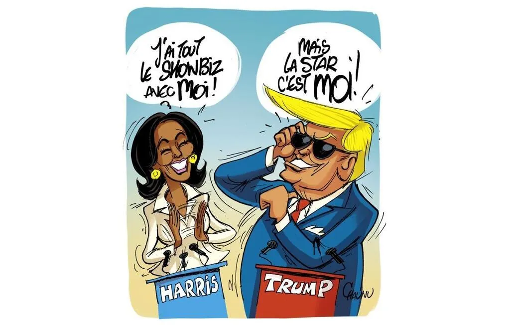 Le dessin de Chaunu : la dernière ligne droite avant l’élection présidentielle américaine ...