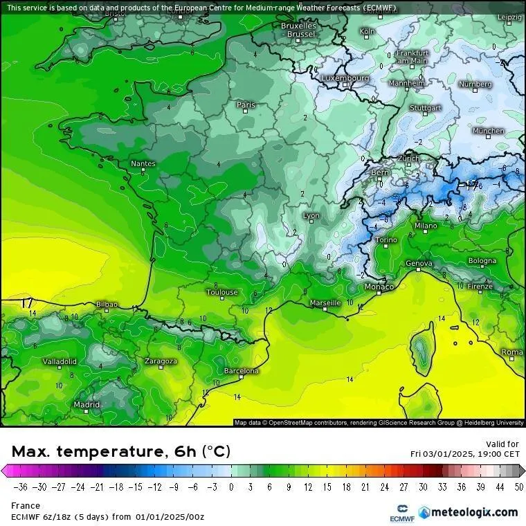 Un coup de froid attendu en France en ce début janvier, avec de ...