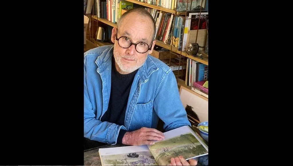 Il peint le tournage du film tourné dans sa maison à Vannes, avec Omar ...