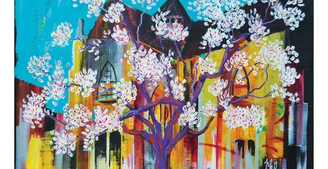 L’artiste Paméla Kenny-Lévick a peint trente lieux de Bretagne, dont le magnolia de Dinan ...