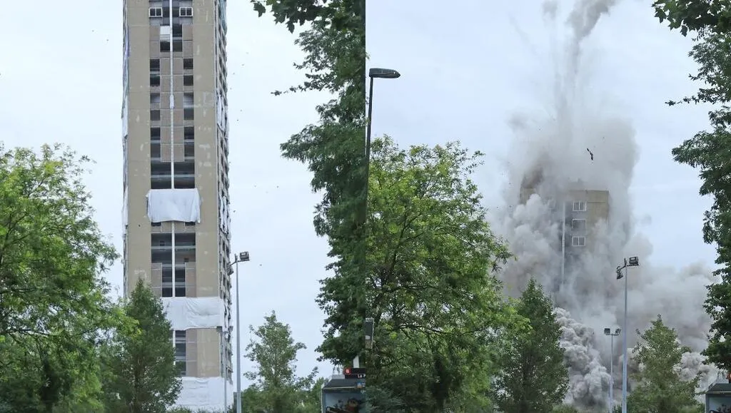 EN IMAGES. 28 étages réduits en fumée en quelques secondes : la tour ...