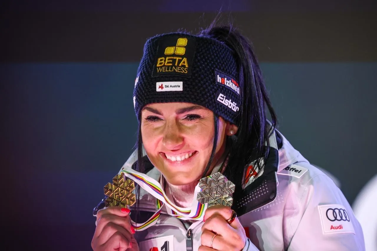 Ski alpin. Championne du monde en titre de super-G, Stephanie Venier ...