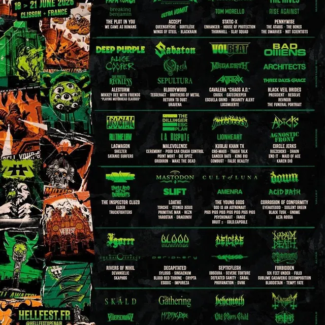 Hellfest 2026. L’affiche complète vient d’être dévoilée : quels sont les groupes - La Baule ...